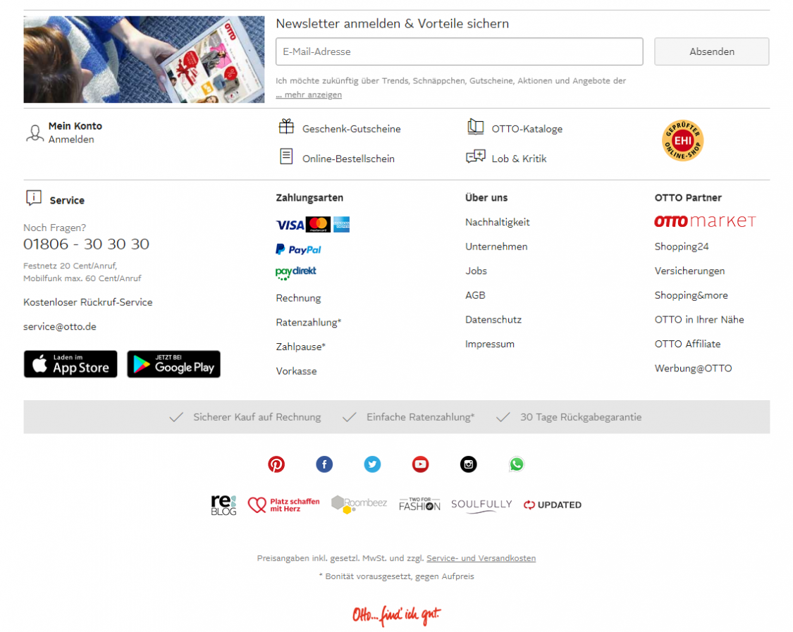 Footer - Definition, Inhalte und Umsetzung - Seobility Wiki